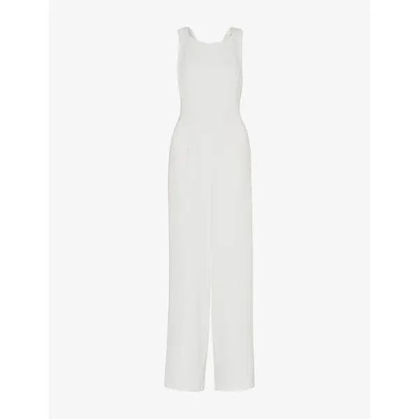 Whistles Thelma Wide-leg Woven Wedding Jumpsuit - Cream