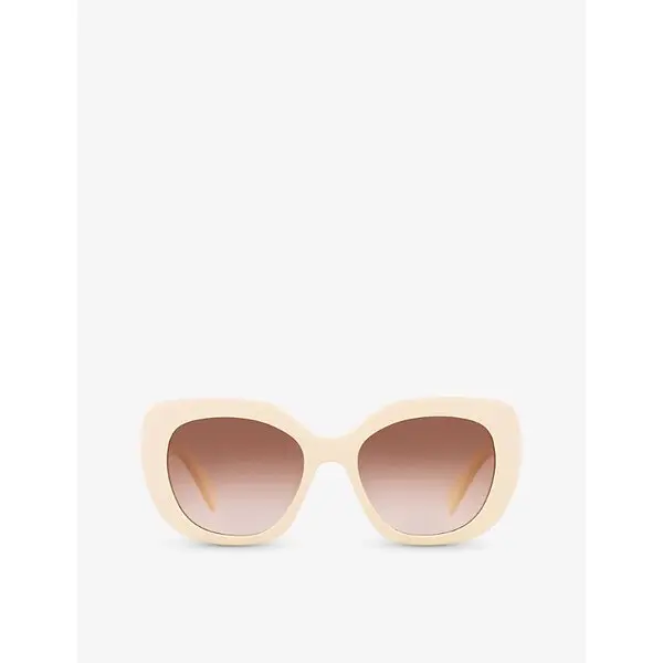 Celine Butterfly Frame Acetate Sunglasses - White
