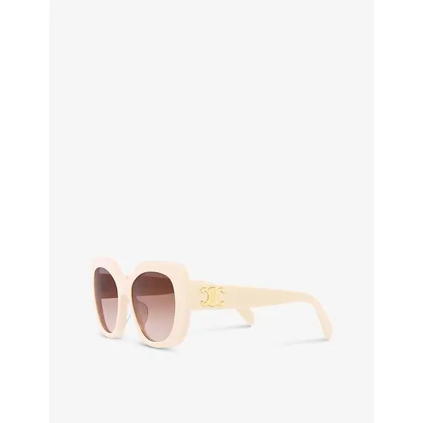 Celine Butterfly Frame Acetate Sunglasses - White
