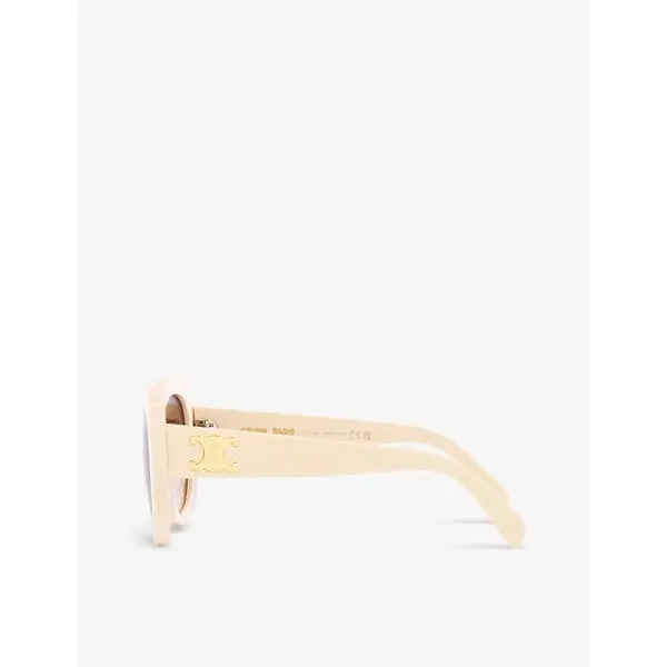 Celine Butterfly Frame Acetate Sunglasses - White