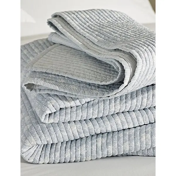 THE WHITE COMPANY Floral-print Cotton Quilt - Blue/white