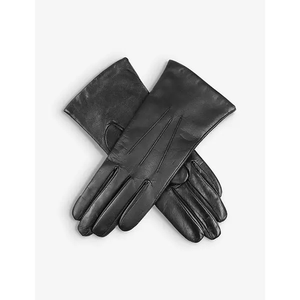 DENTS Maisie Cashmere-lined Touchscreen Leather Gloves - Black