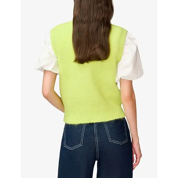 OMNES Knitted Vest With Removable Logo Patch