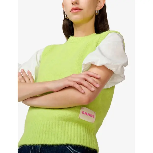 OMNES Knitted Vest With Removable Logo Patch