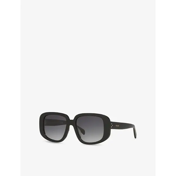 Celine Square Acetate Sunglasses - Black