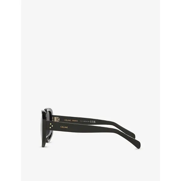 Celine Square Acetate Sunglasses - Black