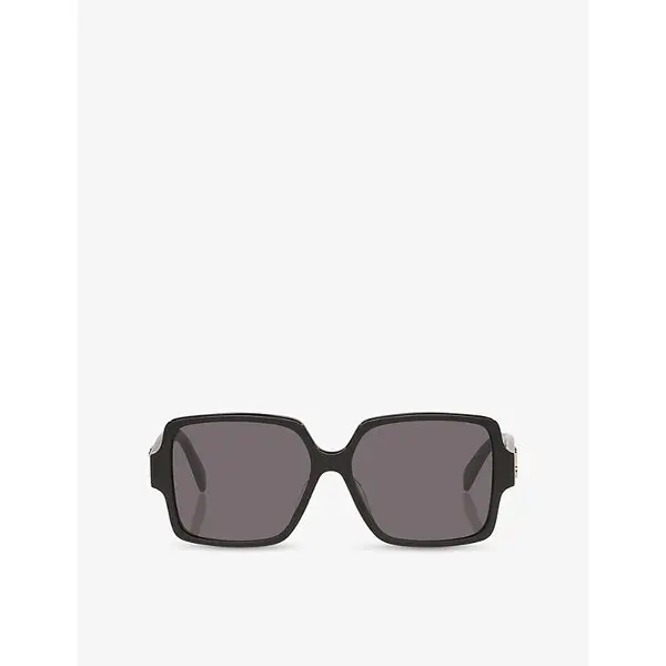 Celine Triomphe Square Acetate Sunglasses - Black