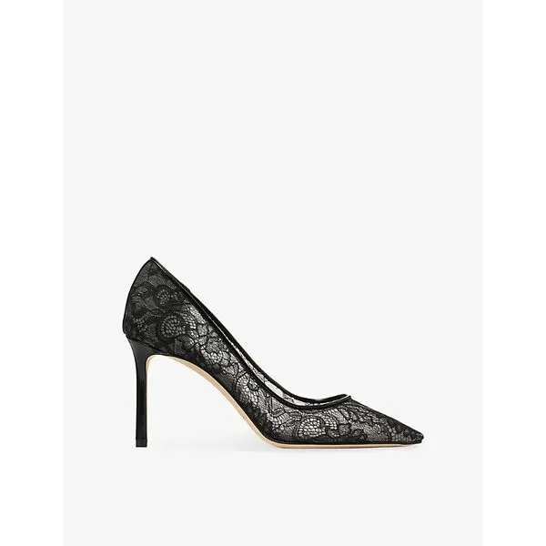 JIMMY CHOO Romy 85 Lace Pumps - Black