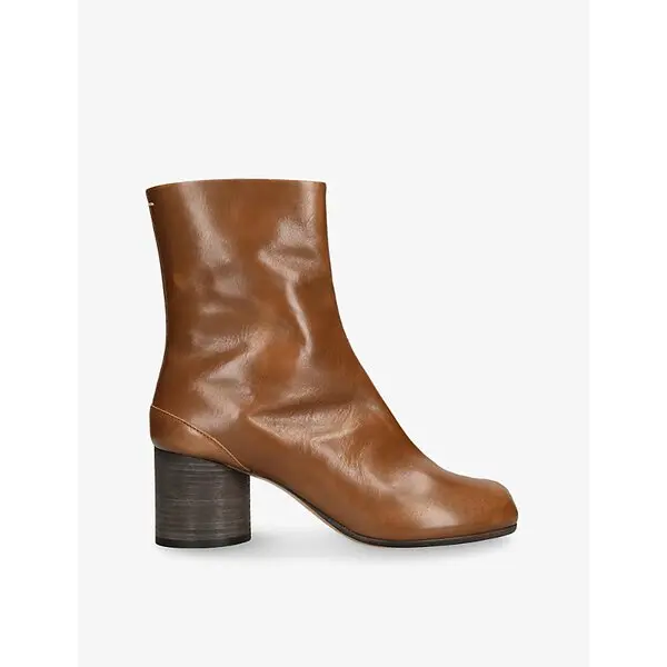MAISON MARGIELA Tabi Leather Heeled Ankle Boots