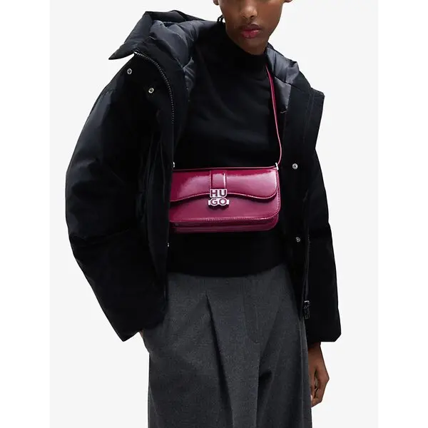 Hugo Logo Plaque Faux-leather Shoulder Bag
