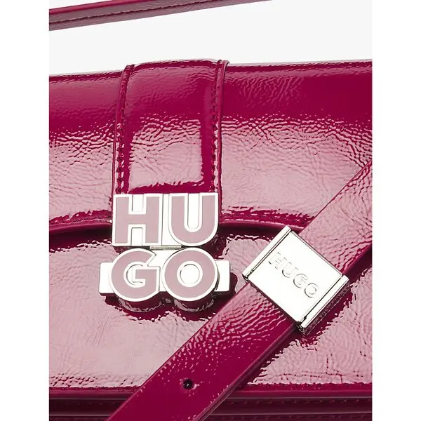 Hugo Logo Plaque Faux-leather Shoulder Bag