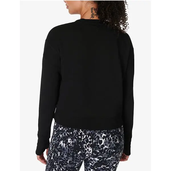 Sweaty Betty Cropped Stretch-woven Sweatshirt