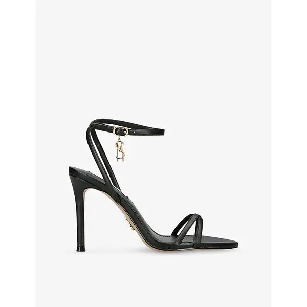 Steve Madden Juniper Satin Heeled Sandals - Black