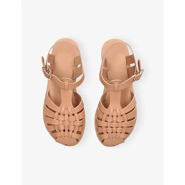 ANCIENT GREEK SANDALS Karina Leather Fisherman Sandals - Beige
