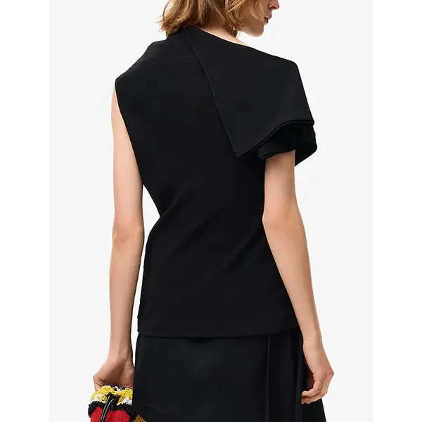 Loewe Asymmetric Draped Jersey Top