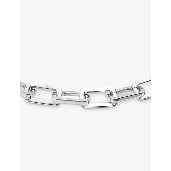 POUBEL Engraved Link Sterling Necklace