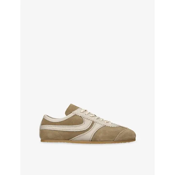 Dries Van Noten Dustin Leather Trainers - Beige