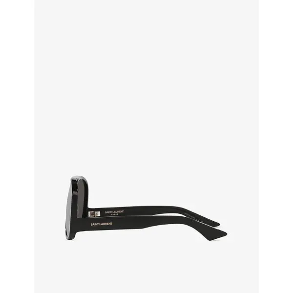 Saint Laurent Sl 652 Aviator Acetate Sunglasses - Black