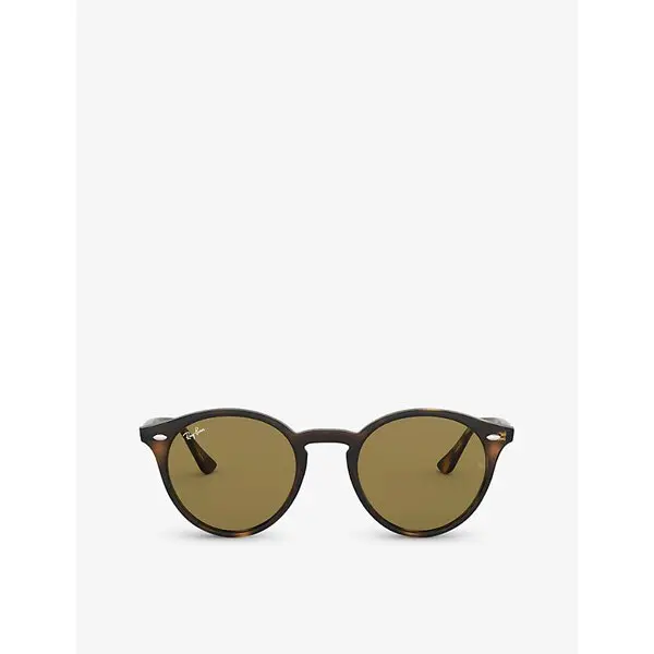 Ray-ban Rb2180 Round Frame Sunglasses - Brown