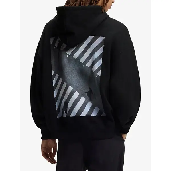 Hugo Boss Embroidered Cotton-jersey Hoodie