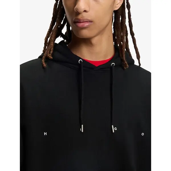 Hugo Boss Embroidered Cotton-jersey Hoodie
