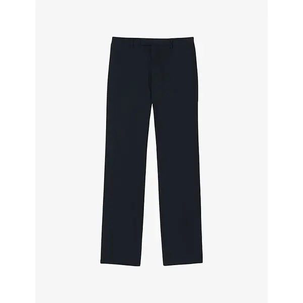 Sandro Slim-fit Straight-leg Stretch-wool Trousers