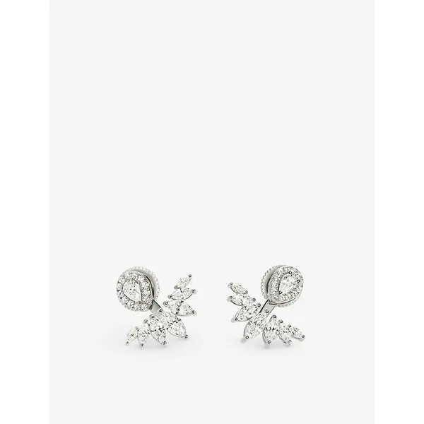 CARAT* LONDON Suriya Sterling And Cubic Zirconia Earrings - Silver