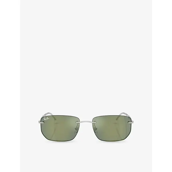 Ray-ban Irregular Metal Sunglasses - Silver