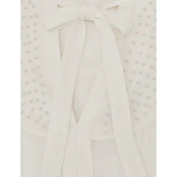 REISS Bead-embellished Woven Blouse