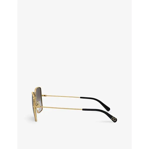 Dolce & Gabbana Dg2242 Square-frame Metal Sunglasses - Black
