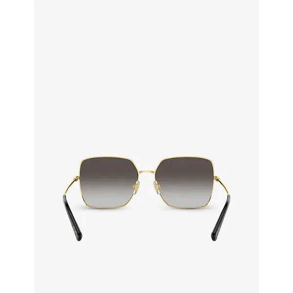 Dolce & Gabbana Dg2242 Square-frame Metal Sunglasses - Black