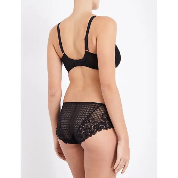 Panache Envy Stretch-lace Underwired Balconette Bra - Black