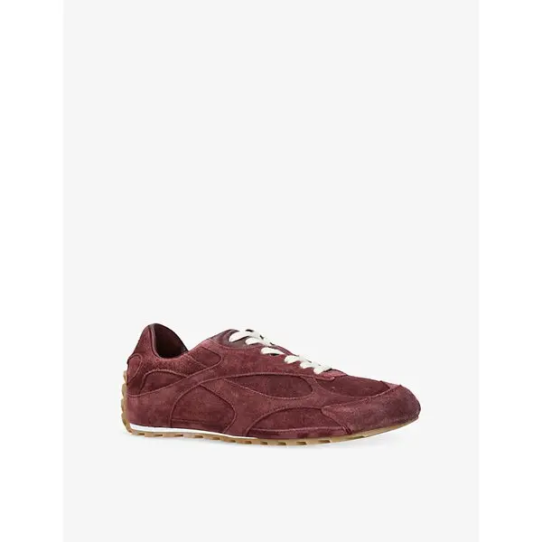 Bottega Veneta Orbit Flash Suede Trainers - Wine