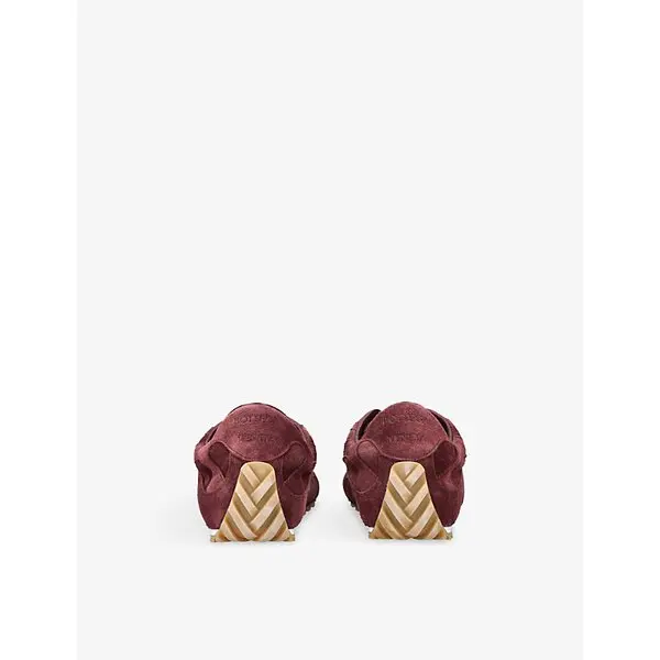 Bottega Veneta Orbit Flash Suede Trainers - Wine