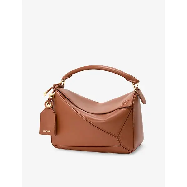 Loewe Puzzle Small Leather Top-handle Bag - Pecan