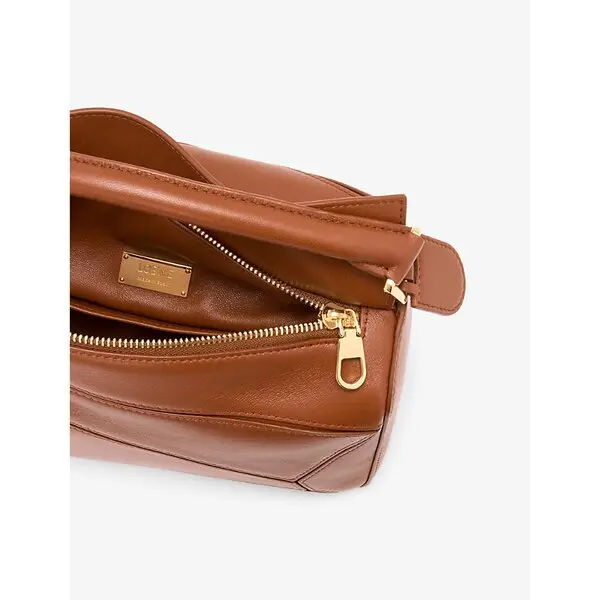 Loewe Puzzle Small Leather Top-handle Bag - Pecan
