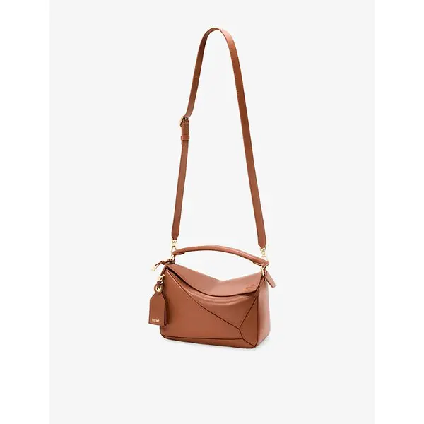 Loewe Puzzle Small Leather Top-handle Bag - Pecan