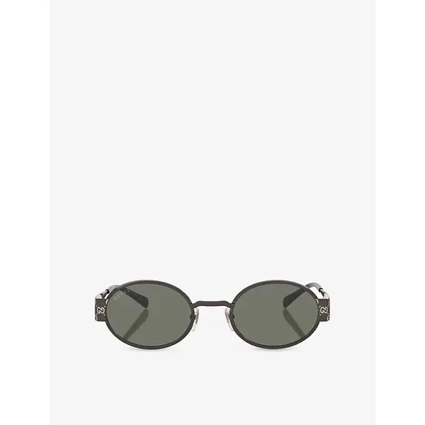 Gucci Gg1854s Round-frame Metal Sunglasses - Silver