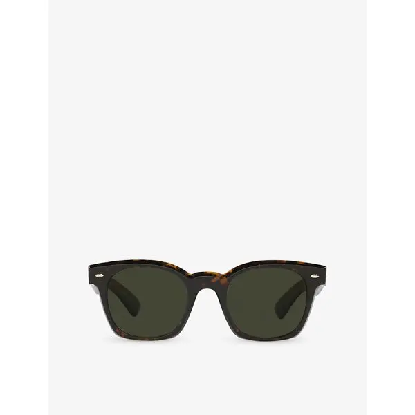Oliver Spencer Merceaux Square-frame Acetate Sunglasses - Brown