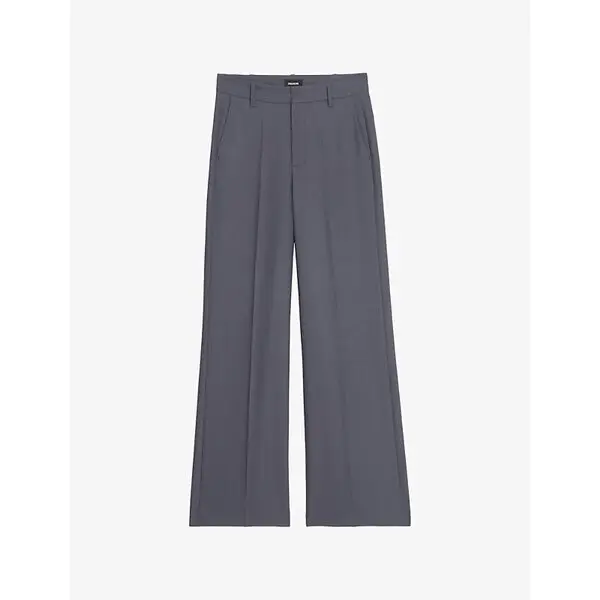 Zadig&Voltaire Panol Wide-leg Woven Trousers - Anthracite