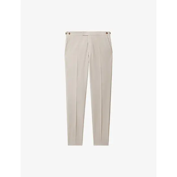 REISS Belmont Slim-fit Straight-leg Stretch Wool-blend Trousers