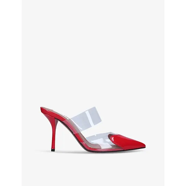 Alaïa Cœur 90 Patent Leather Mules
