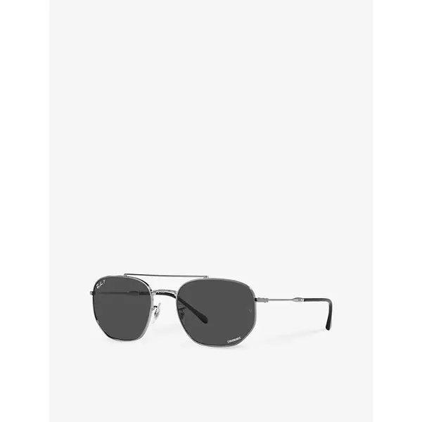 Ray-ban Rb3707 Irregular-shape Sunglasses - Grey