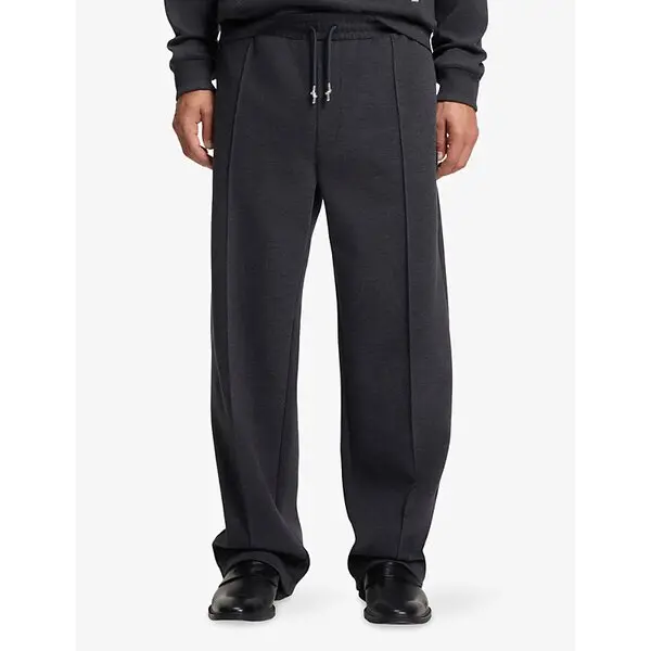 Hugo Pintuck-pleat Relaxed-fit Cotton-jersey Jogging Bottoms