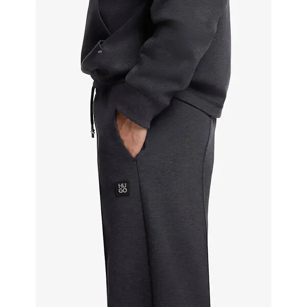 Hugo Pintuck-pleat Relaxed-fit Cotton-jersey Jogging Bottoms