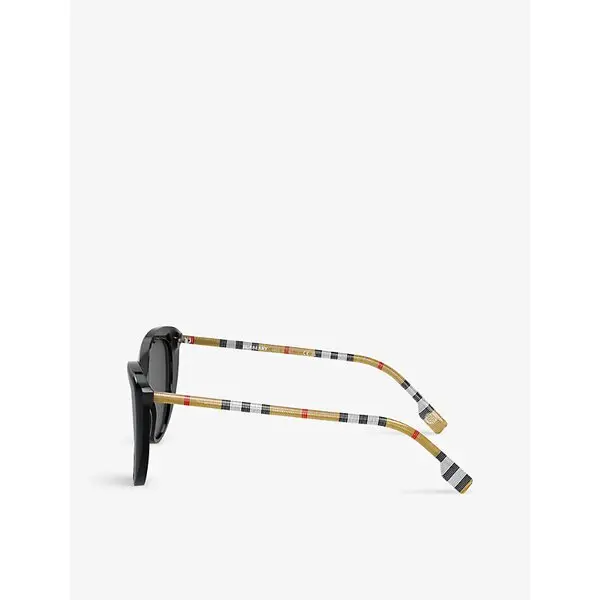Burberry Be4407 Cat-eye Acetate Sunglasses With Check Pattern