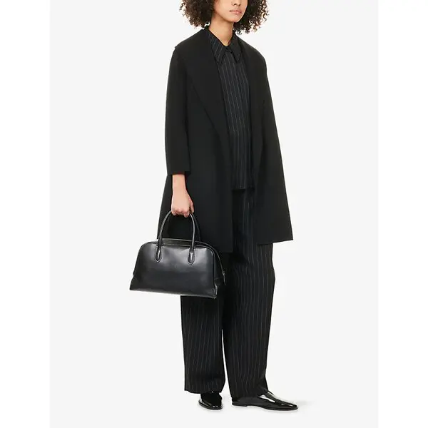 Max Mara Belted Wool Coat - Black