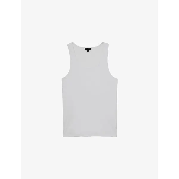 REISS Watson Ribbed Knitted Vest - White