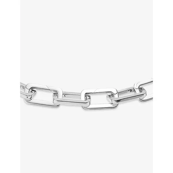 POUBEL Engraved Sterling Link Bracelet