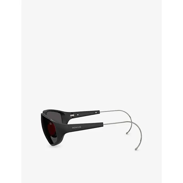 Moncler Laszer Oval Frame Sunglasses - Black